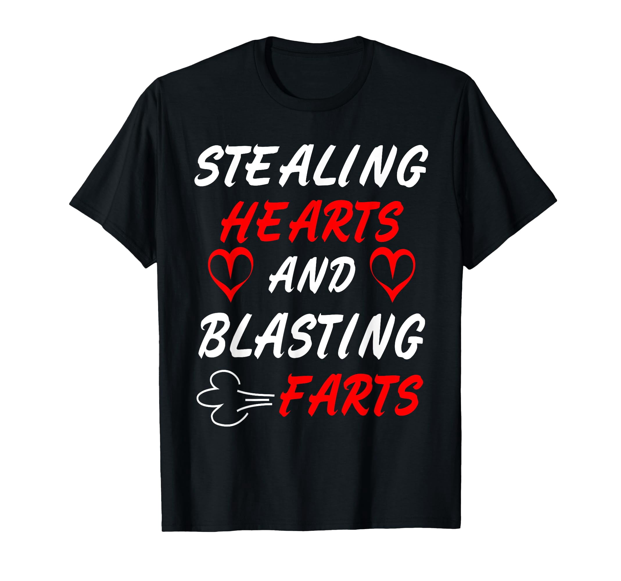 Funny Stealing Hearts Blasting Farts Graphic T-Shirt for Playful Humor ...