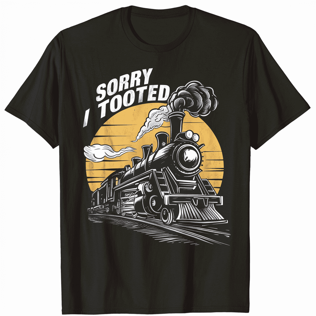 Funny Steam Train Railroad Enthusiast Men Graphic Short Sleeve T-Shirt ...