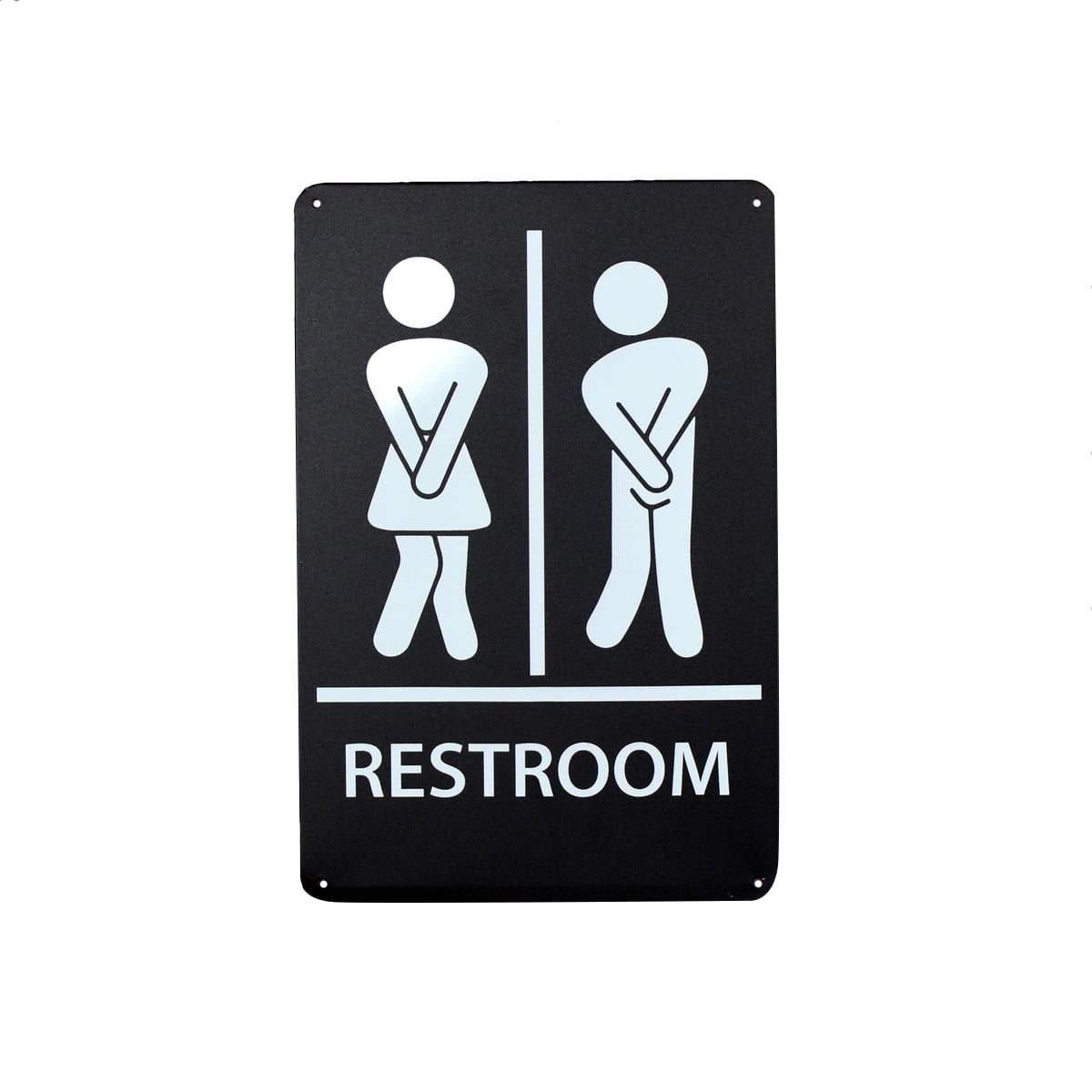 Funny Stick Figure Mens Ladies Bathroom Sign Pee Room Commercial Bar ...