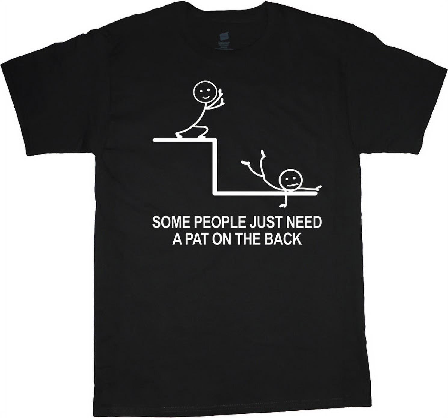 Funny Stick Figure Saying T-shirt Men's Graphic Tee - Walmart.com