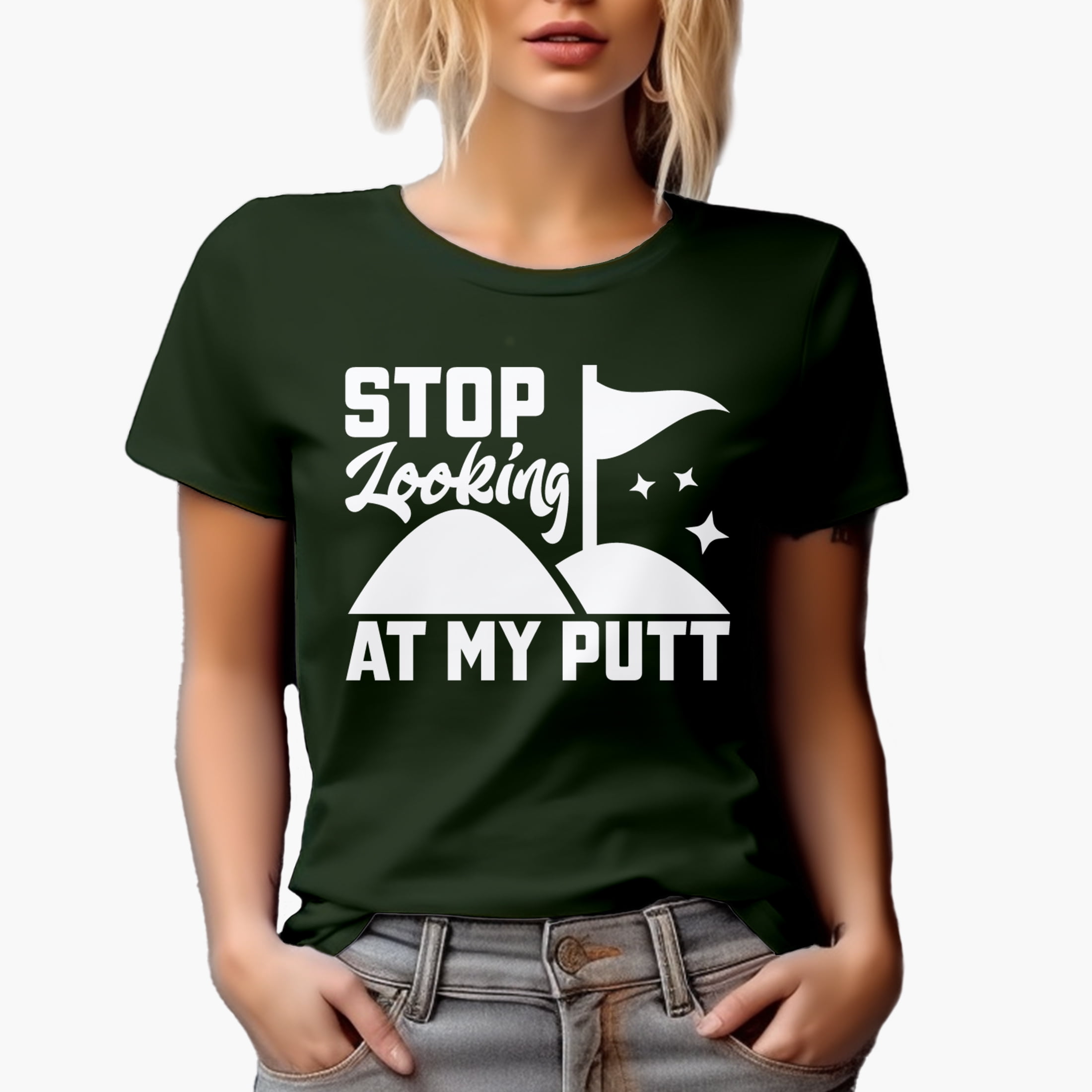 Funny Stop Looking at My Putt Pun Quote, Golf Player, Golfing or Golfer ...