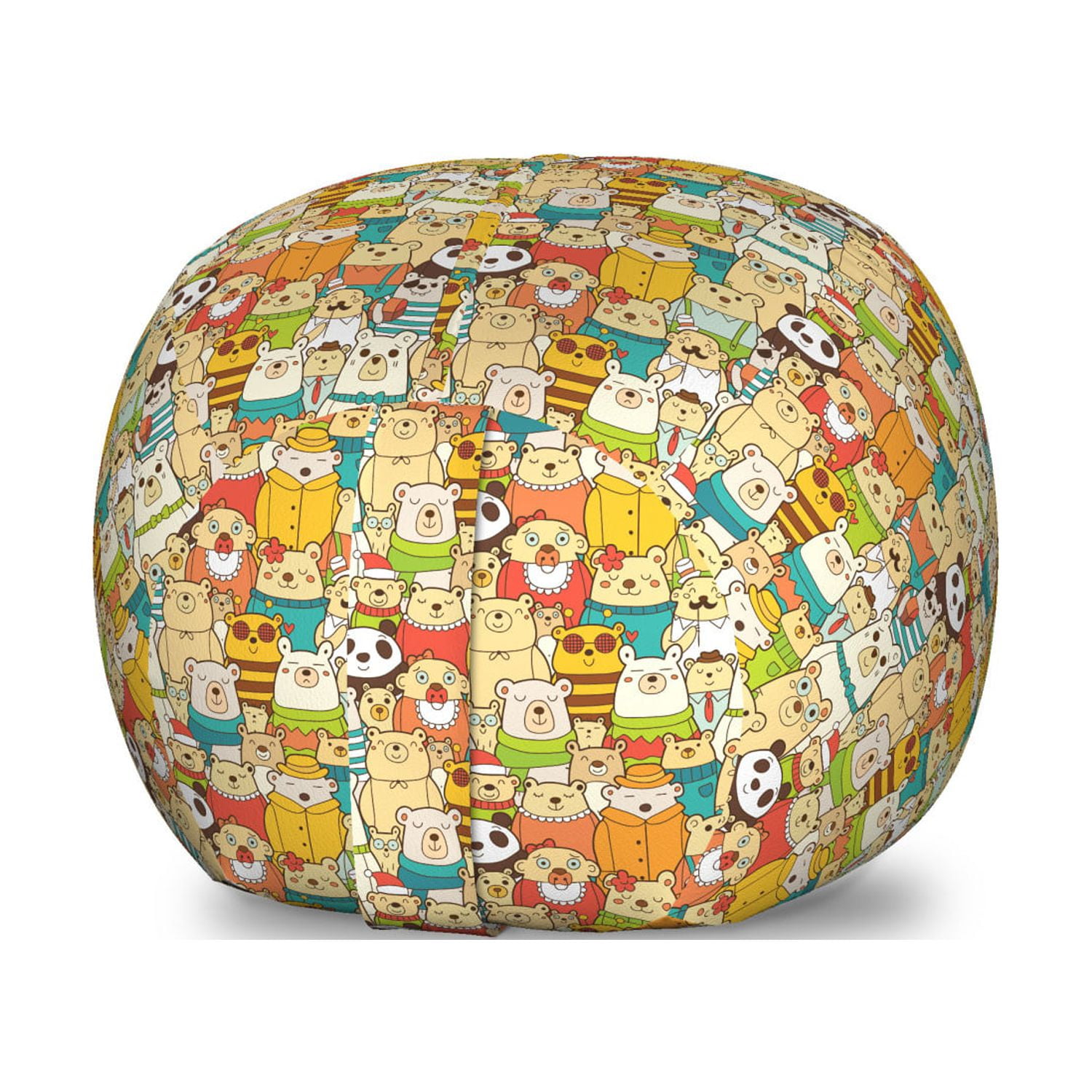 Funny Storage Toy Bag Chair, Many Different Polar Bears Comical ...