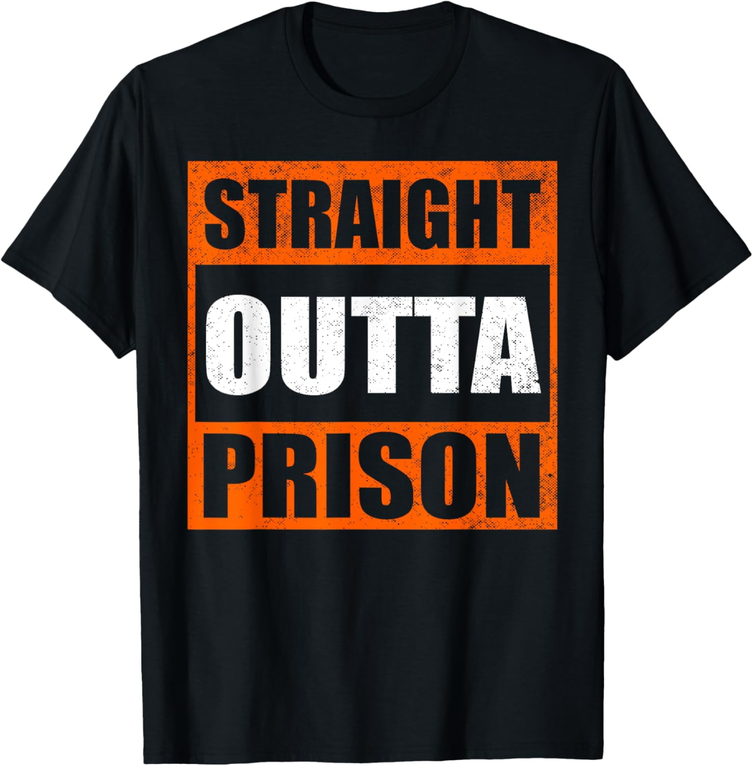 Funny Straight Outta Prison Gift For Men Women Gag Prisoner T-Shirt ...