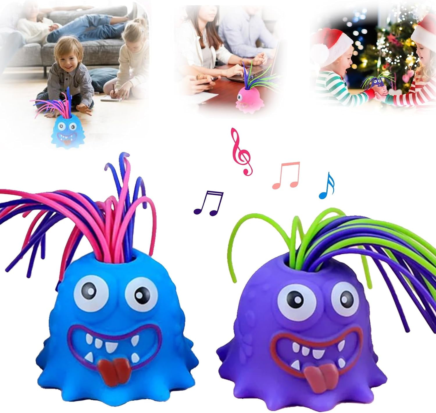 Funny Stress Relief Screaming Monster Pull Its Hair Toys,Each Scream Is ...