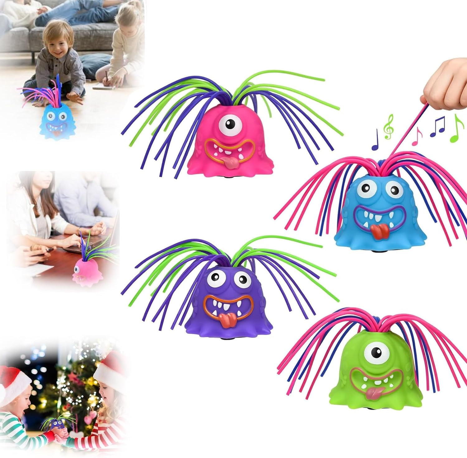 Funny Stress Relief Screaming Monster Pull Its Hair Toys,Each Scream Is ...