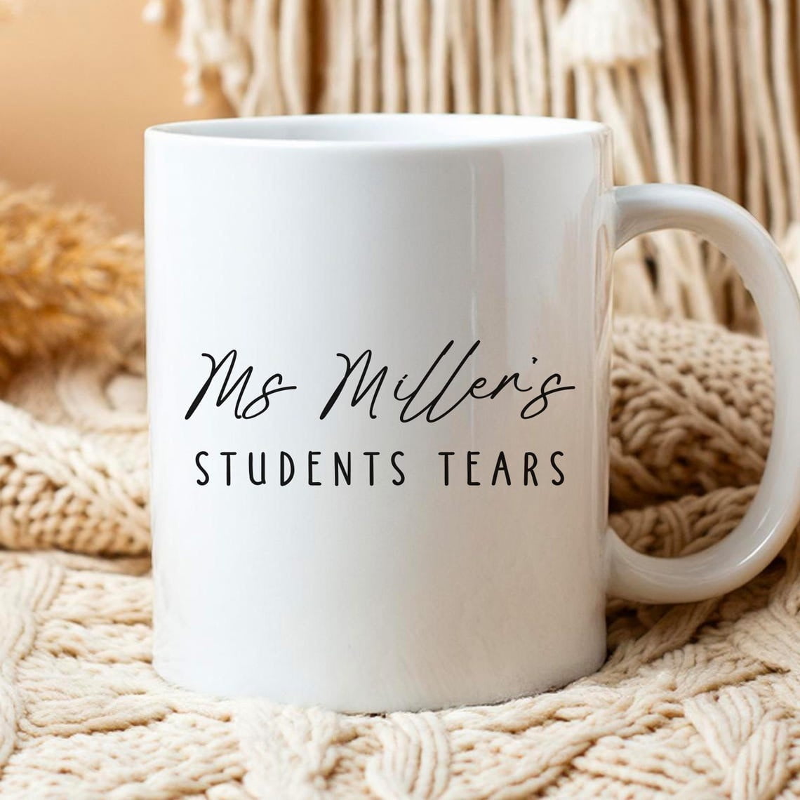 Funny Students Tears Mug, Personalized Teacher Appreciation Name Mug, Custom Back To School Mug ...