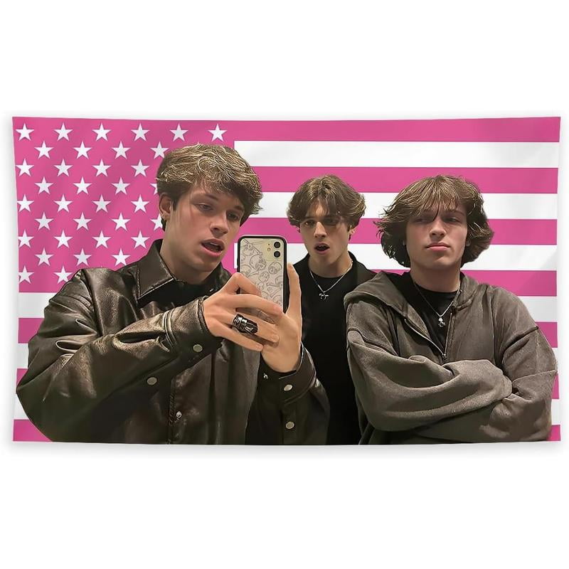 Funny Sturniolo Teens Triplets American Flag Tapestry Banner Novelty ...