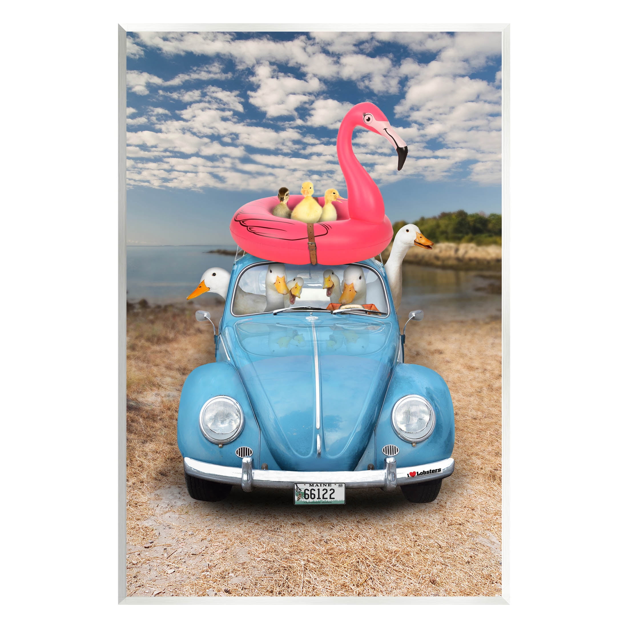 Art Funny Summer Beach Vacation Geese Print - Wall Plaque - Walmart.com