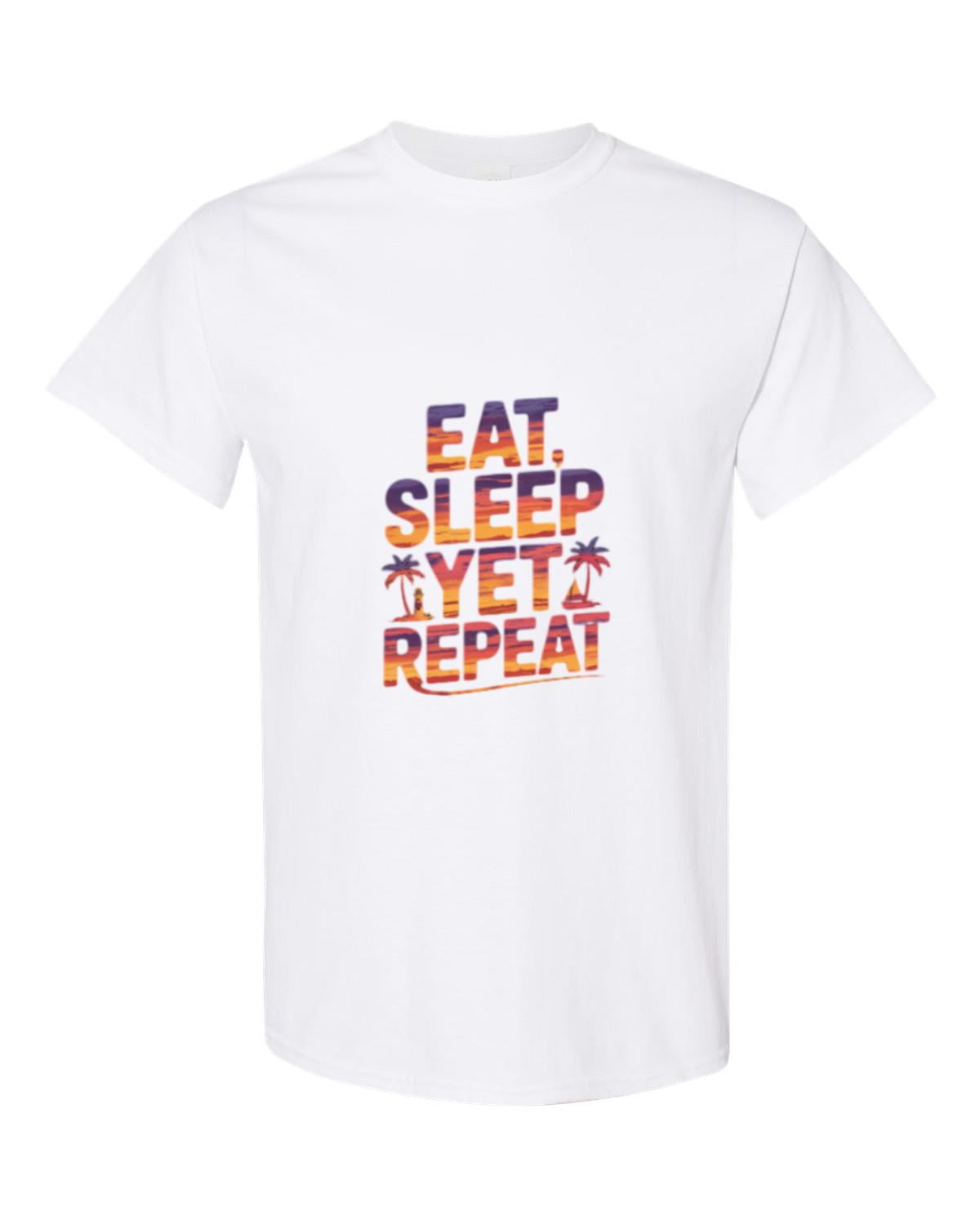 Funny Summer Meme Saying Slang Quote Eat Sleep Yeet Repeat Unisex T ...