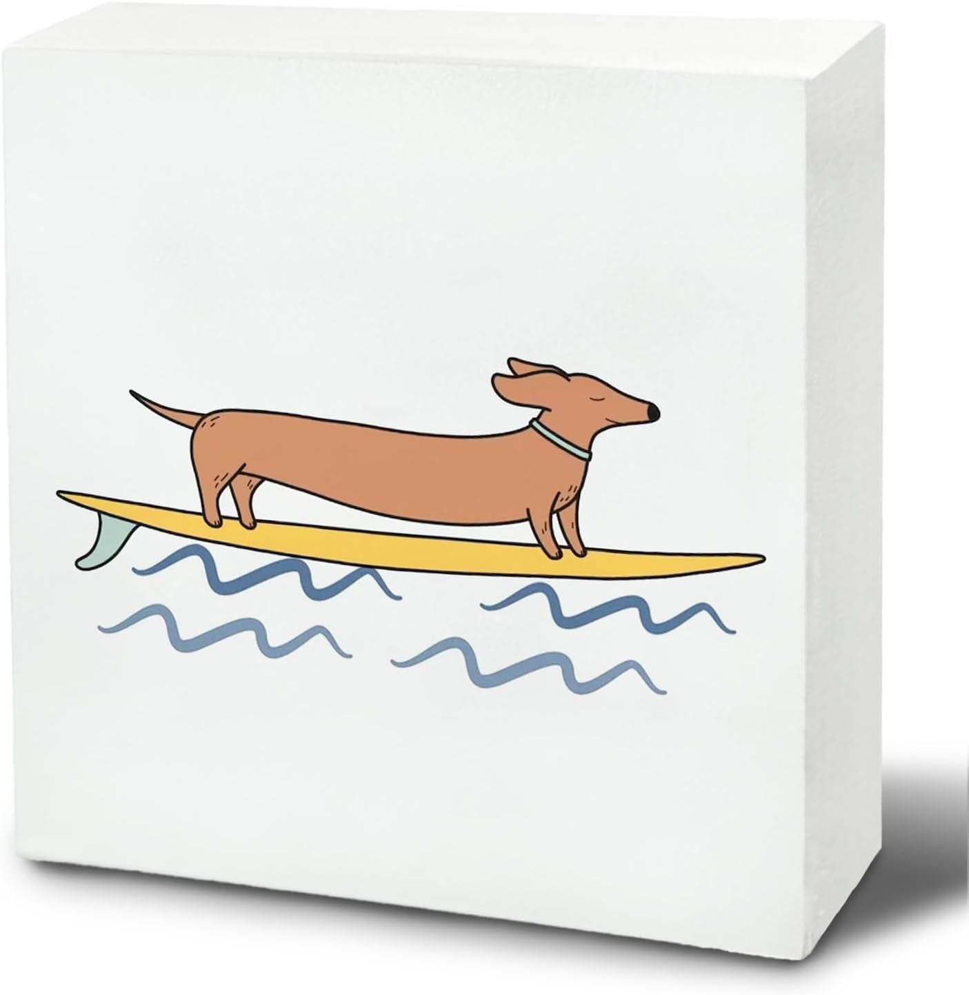 Funny Surfing Dachshund Wood Signs Home Decor,Cute Weiner Dog Dachshund ...