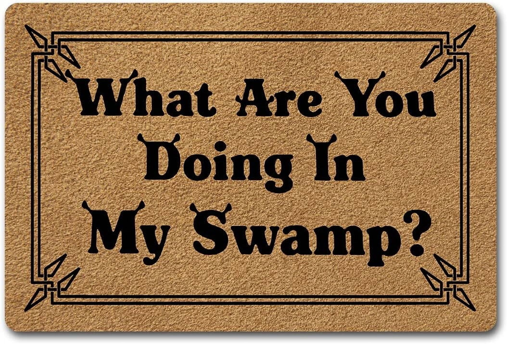 Funny Swamp Welcome Doormat Indoor Outdoor Non-Slip Rubber Back Floor ...