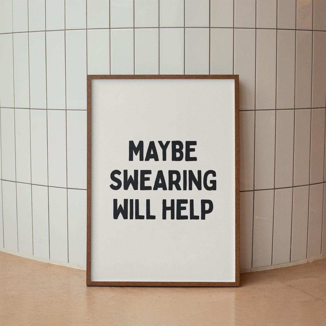 Funny Swearing Quote Print: Sarcastic Wall Art #3632, Unframed Poster ...