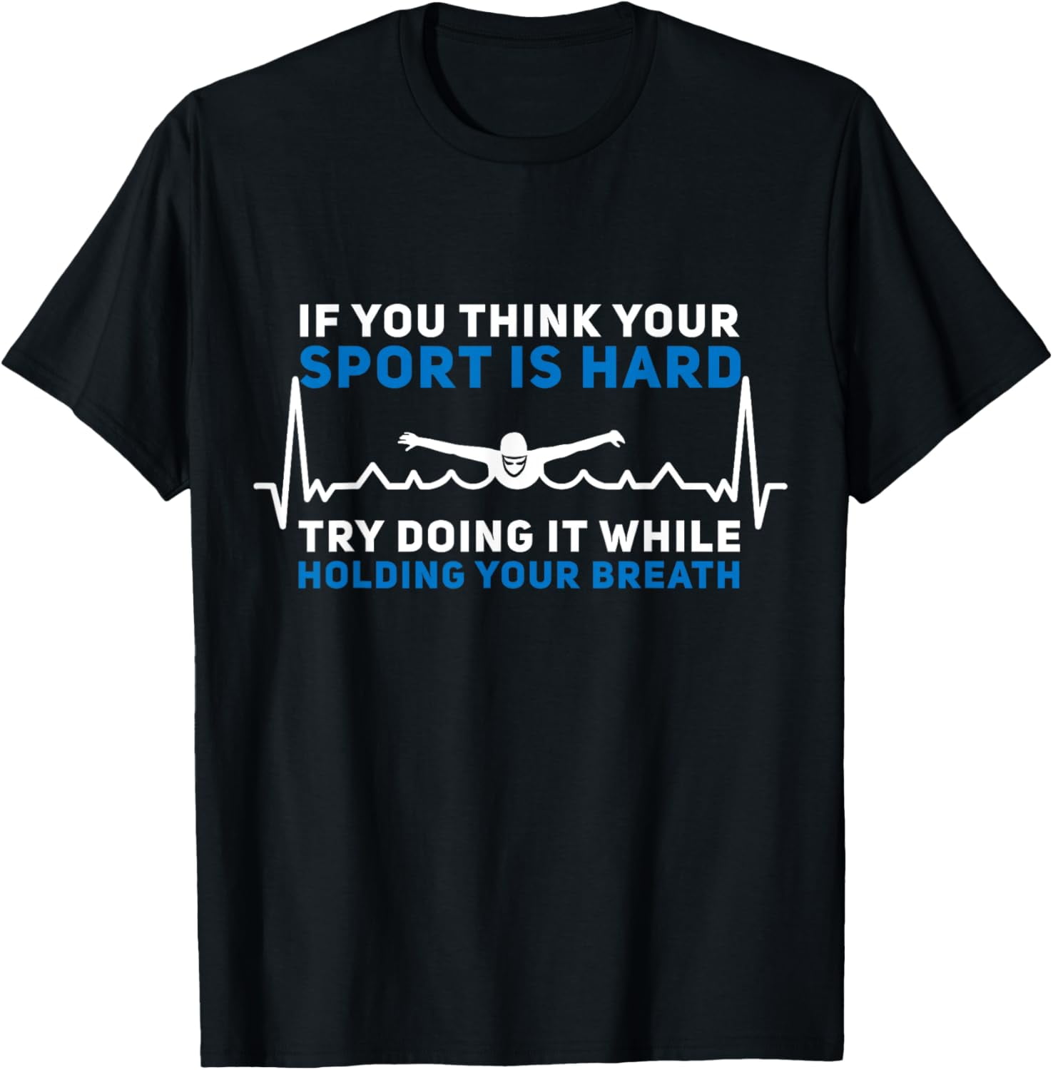 Funny Swimming Apparel for Swim Team Heartbeat Swimmer T-Shirt ...