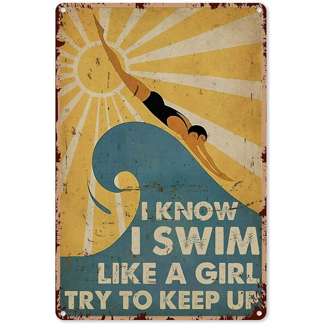 Funny Swimming Pool Signs Flamingo Pool Rule Metal Sign Decor Tin ...