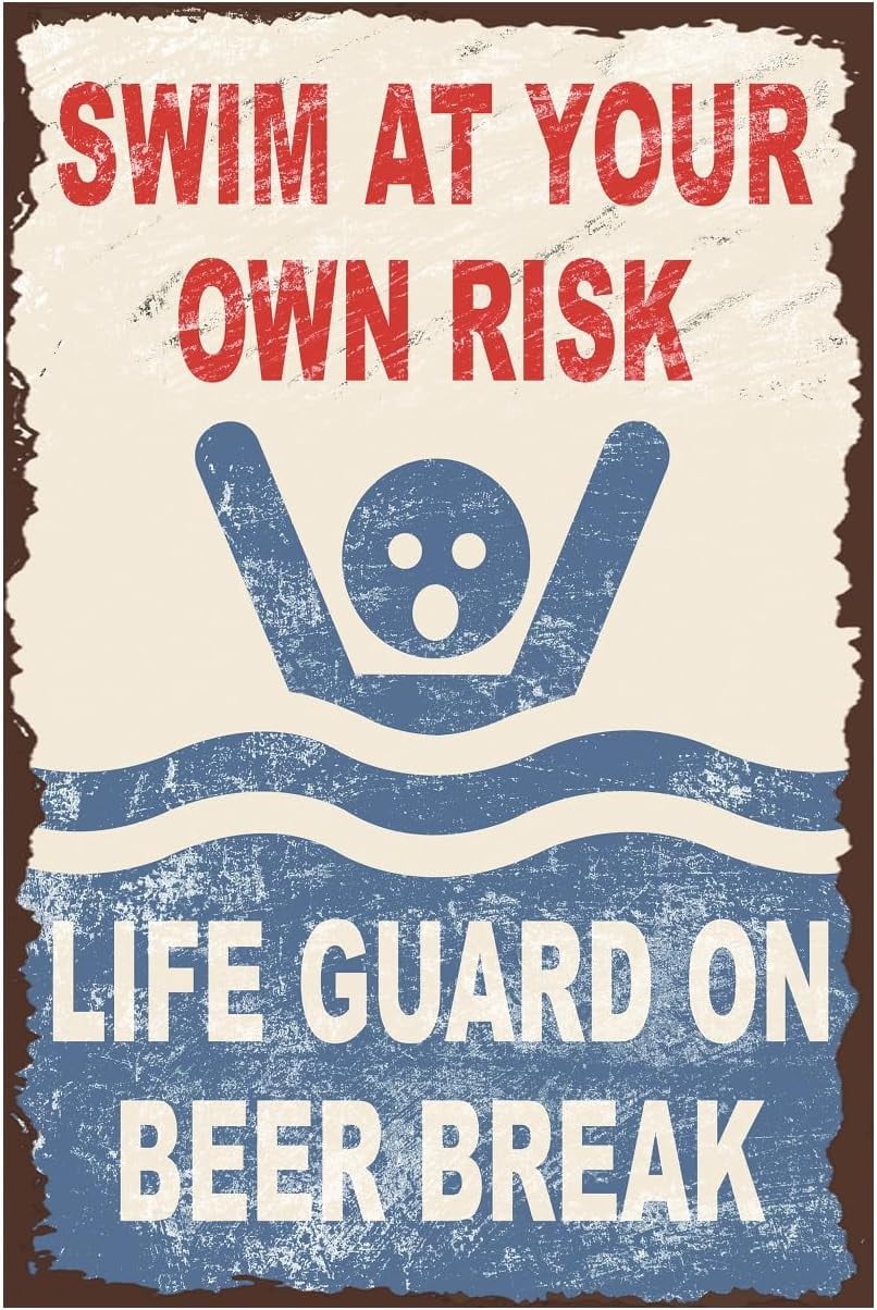 Funny Swimming Pool Signs Swimming Pool Rules Warning Metal Sign, Swim ...