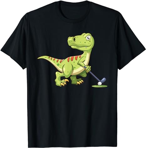 Funny T-Rex dinosaur the golf plays golfer gift T-Shirt - Walmart.com