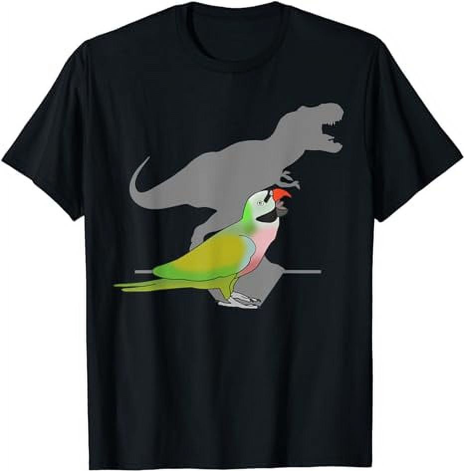 Funny T-rex Male Mustache Parakeet Parrot T-Shirt - Walmart.com
