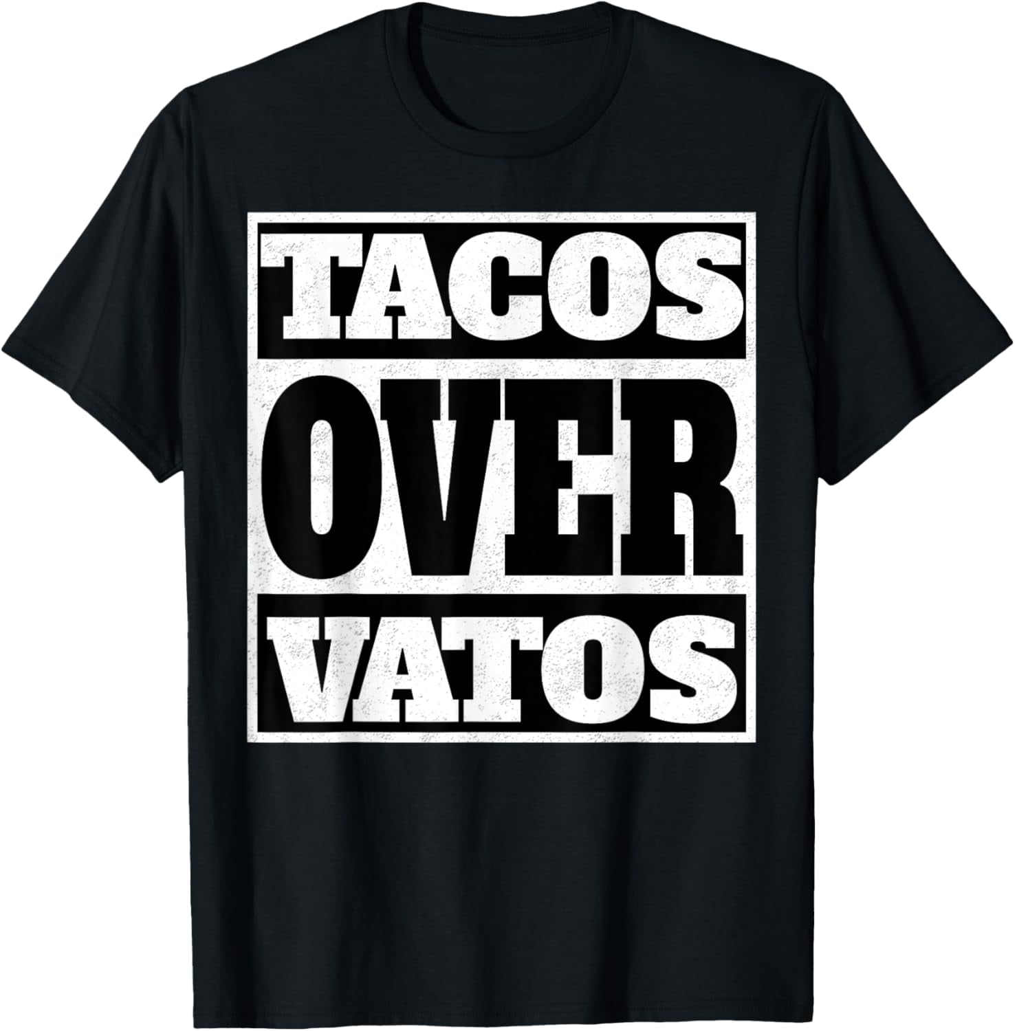 Funny Taco T-shirt tacos over vatos gift for men women - Walmart.com