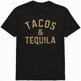 Funny Tacos Tequila Graphic for Unisex Casual Short Sleeve Tee Shirt ...