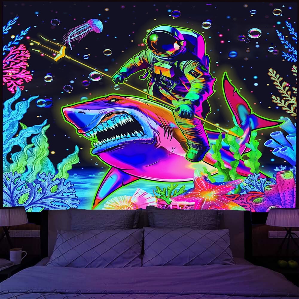 Funny Tapestry,Blacklight Astronaut Tapestry For Boys Bedroom,Astronaut ...