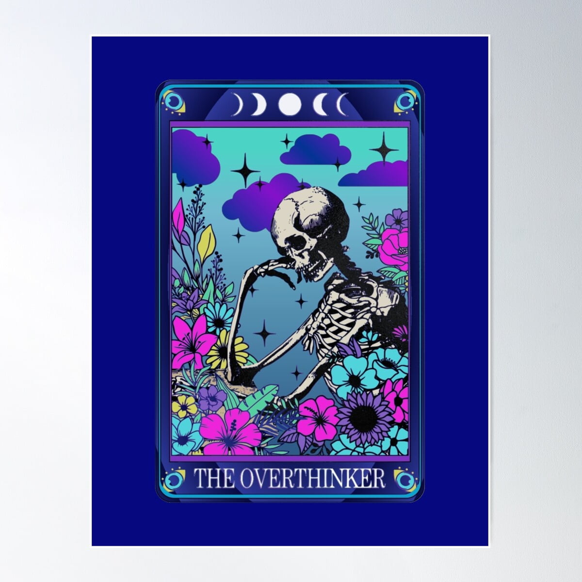 Funny Tarot- The Overthinker Poster Wall Art, Modern Wall Decor For ...