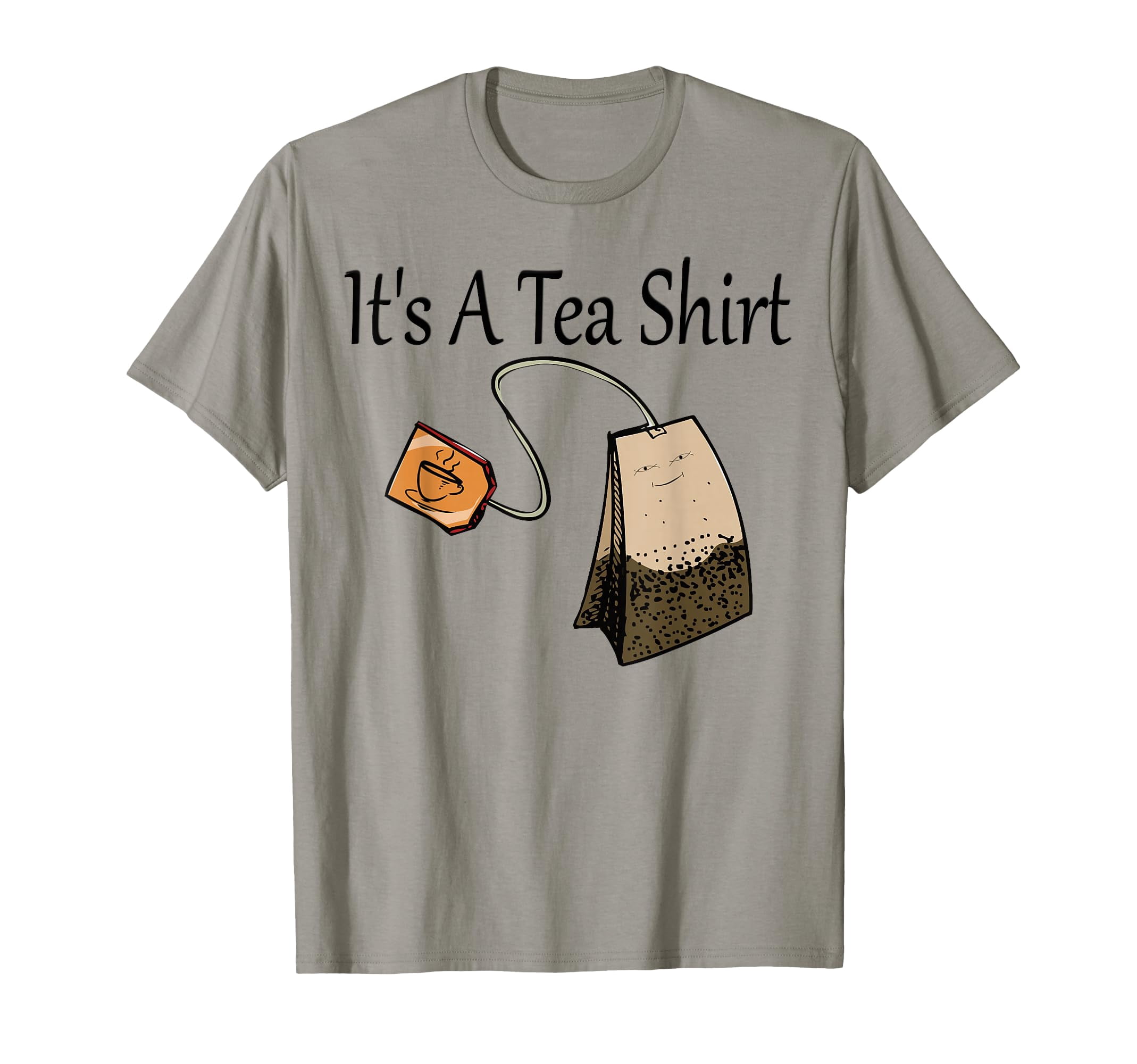 Funny Tea Bag Design Light Grey T-Shirt for Coffee Break Enthusiasts ...