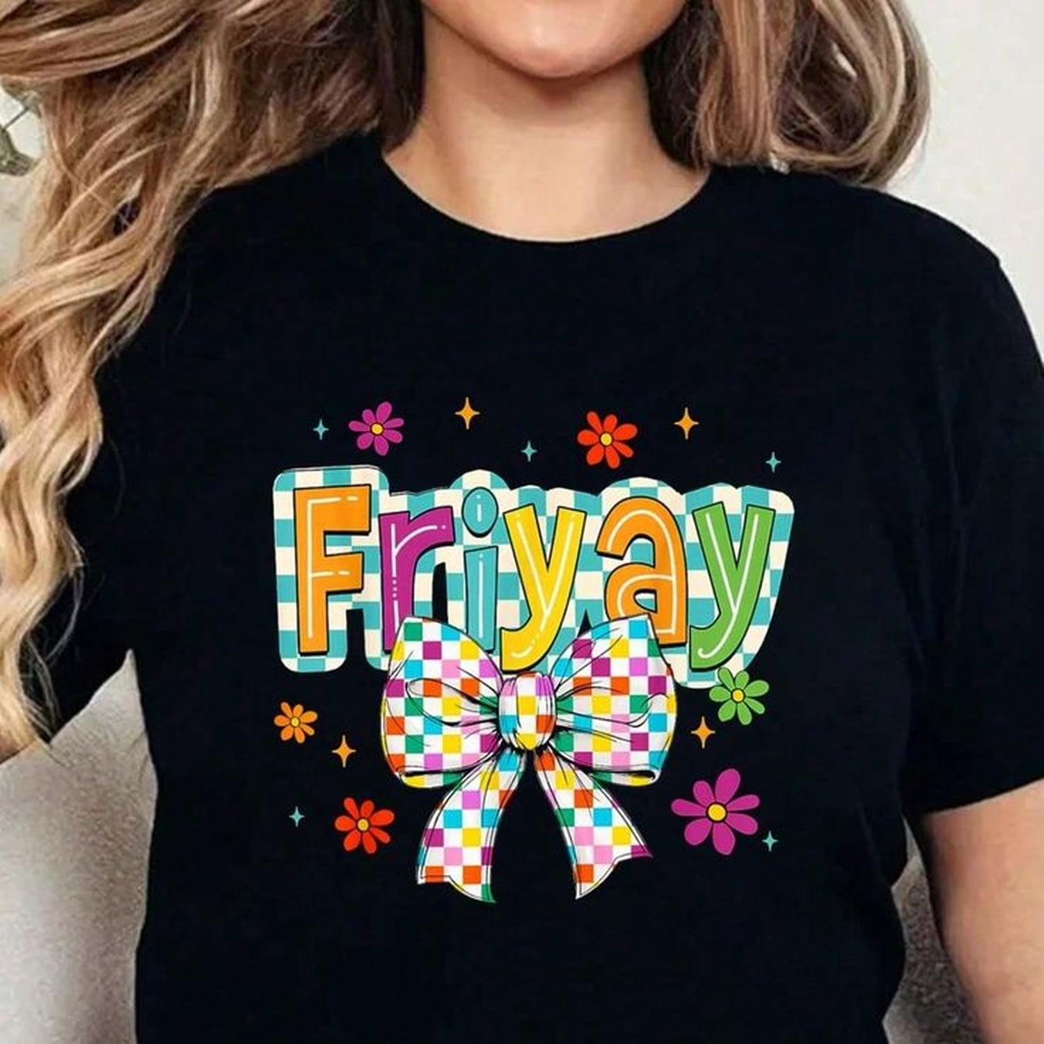 Funny TeaC1her Friyay TeaC1her Happy Fri-Yay Friday WoM1en WoM1en Print ...