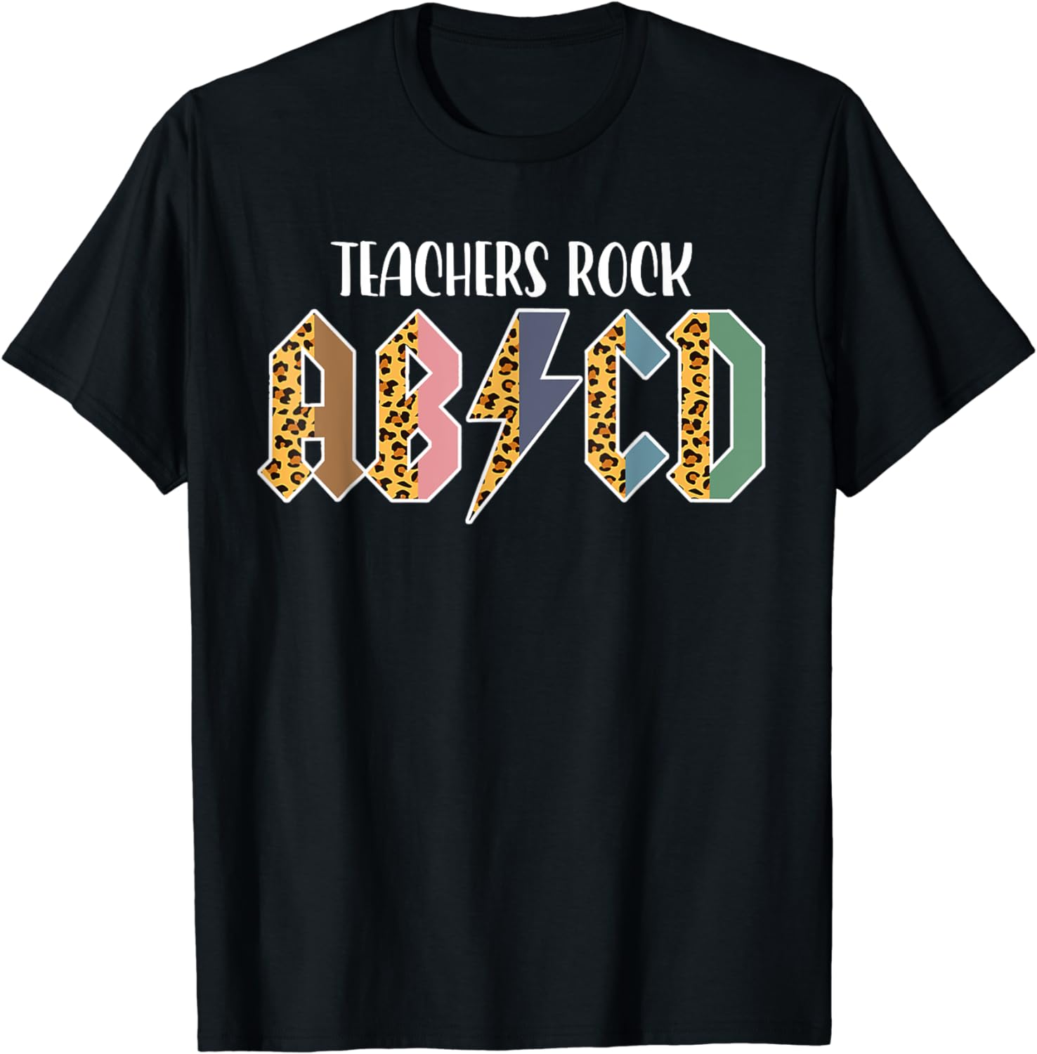 Funny Teacher ABCD Rocks Back To School Teachers Rock ABCD T-Shirt ...
