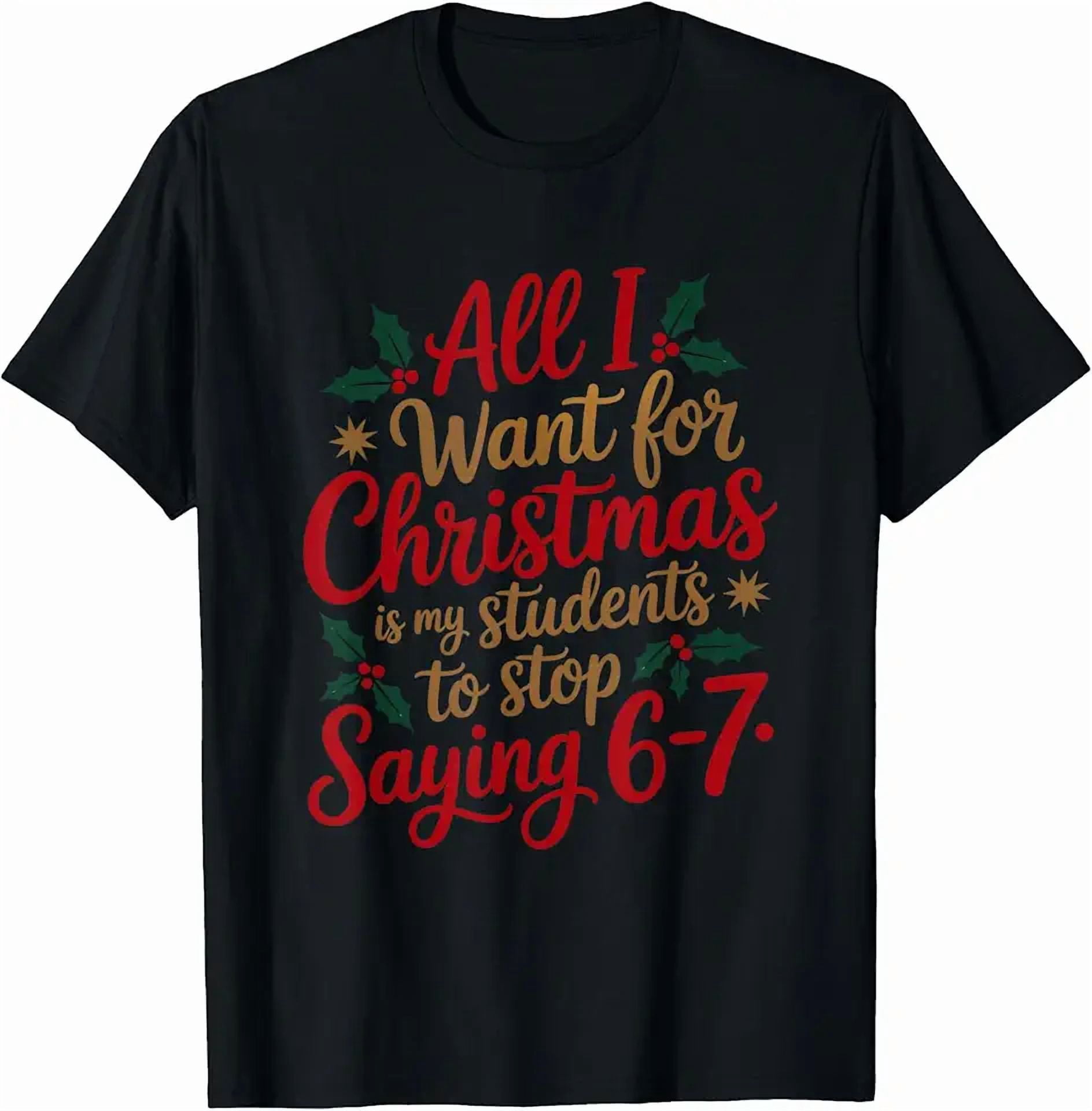 Funny Teacher Christmas Wish Educator Math Humor Graphic T-Shirt ...