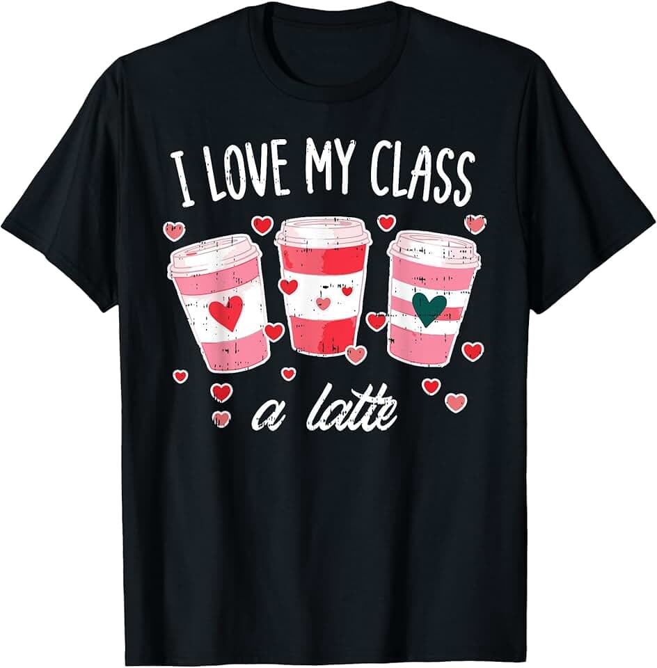 Funny Teacher Coffee Latte Pun Graphic T-Shirt Gift for Educators ...