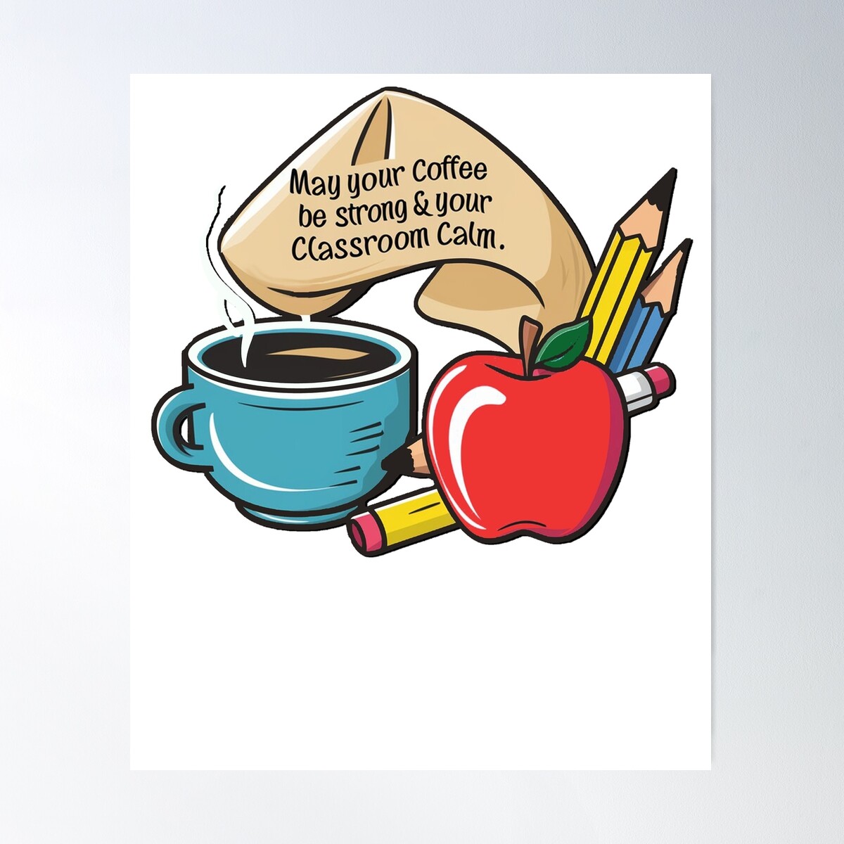 Funny Teacher Gift, May Your Coffee Be Strong & Your Classroom Be Calm ...