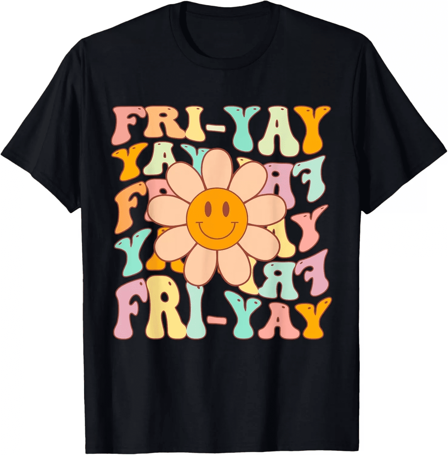Funny Teacher Happy Friyay TGIF Friday Flower Back To School Gift T-Shirt - Walmart.com
