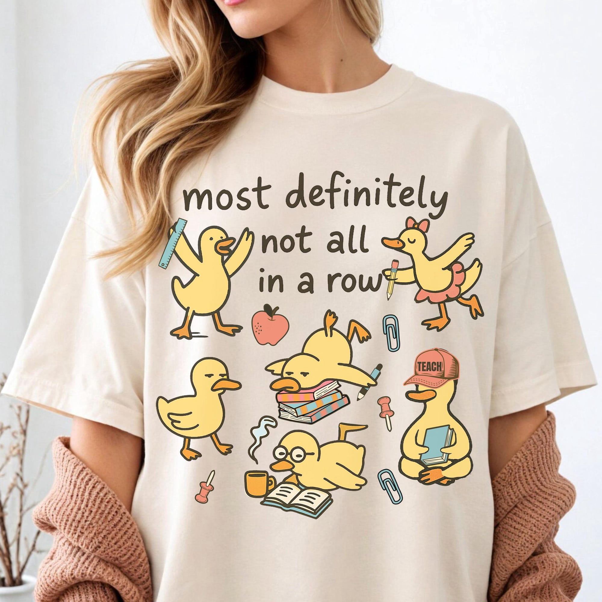 Funny Teacher Shirt - Ducks In A Row T-Shirt, Comfort Colors Teach Tee ...