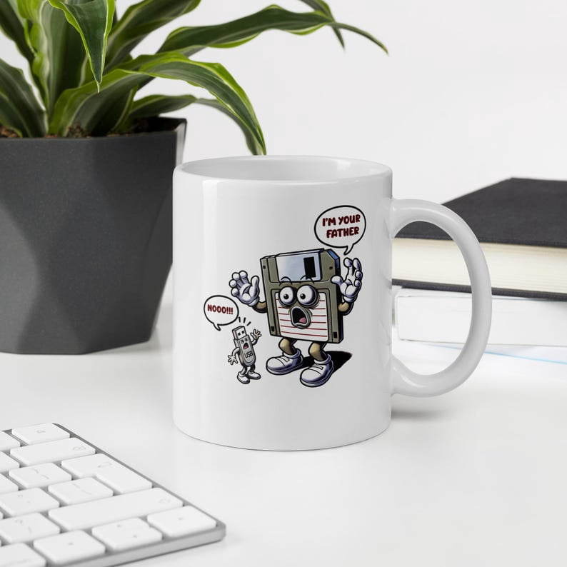 Funny Tech Coffee Mug R Floppy Disk USB Dr Geeky Nerd Humor IT ...