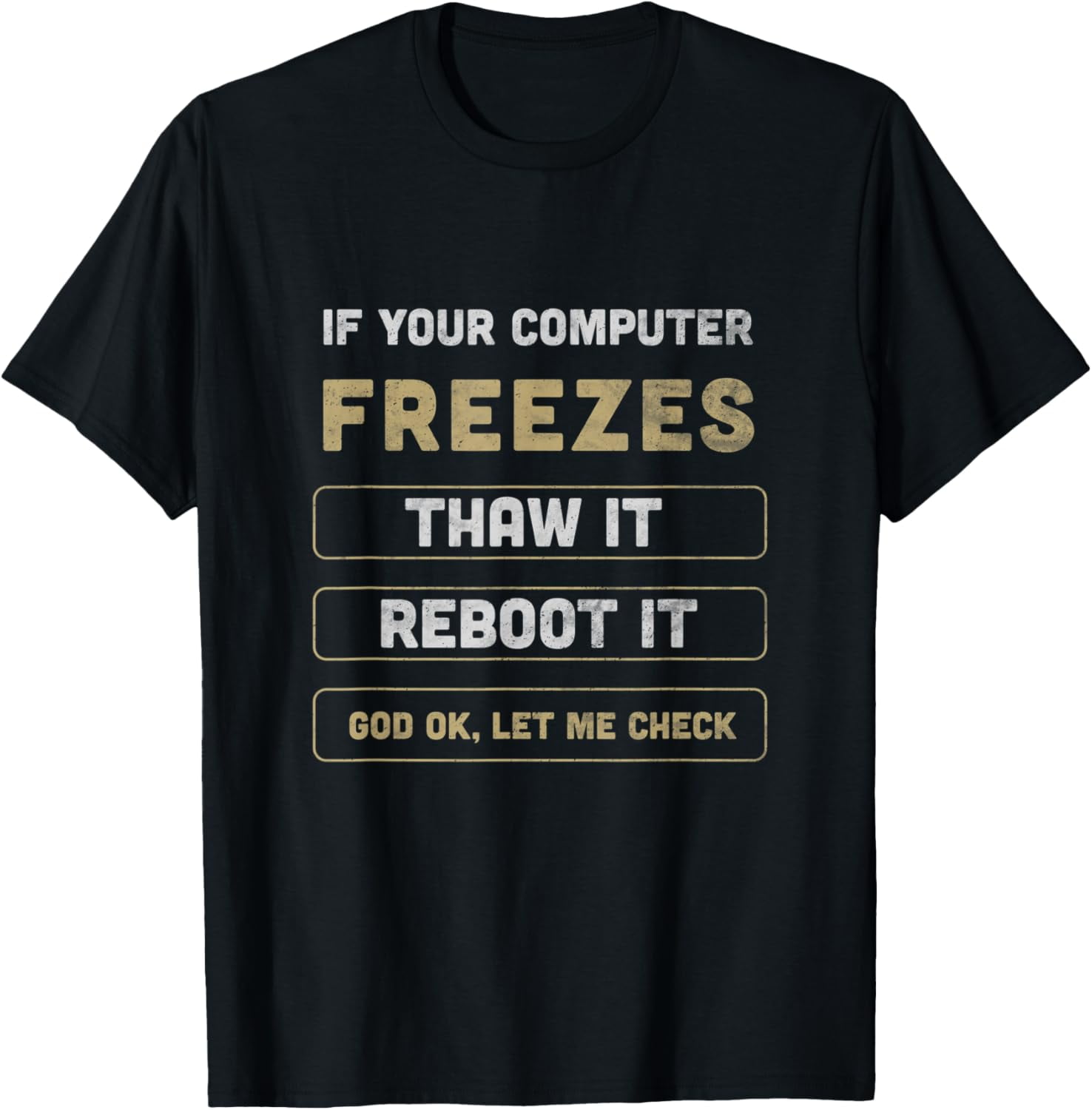 Funny Tech Guys and IT Support Checklist T-Shirt - Walmart.com