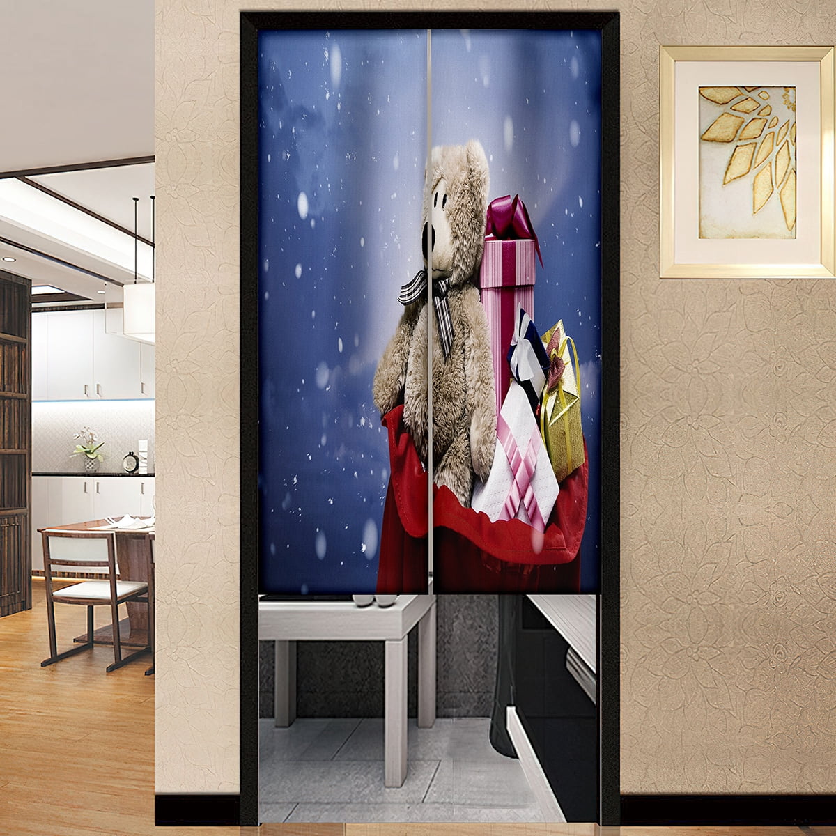 Funny Teddy Bear Printed Door Curtain Room Doors ration Partition Noren ...