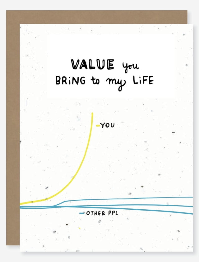 Funny Thank You Card – "Value You Bring to My Life" Graph Design ...