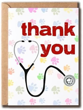 Funny Thank You Card - Veterinary Card - Thanks Vet Card - Veterinarian ...
