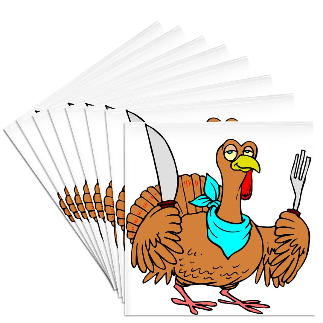 3drose, Funny Thanksgiving Joke Turkey Humor, Set of 8 Ceramic Tile ...