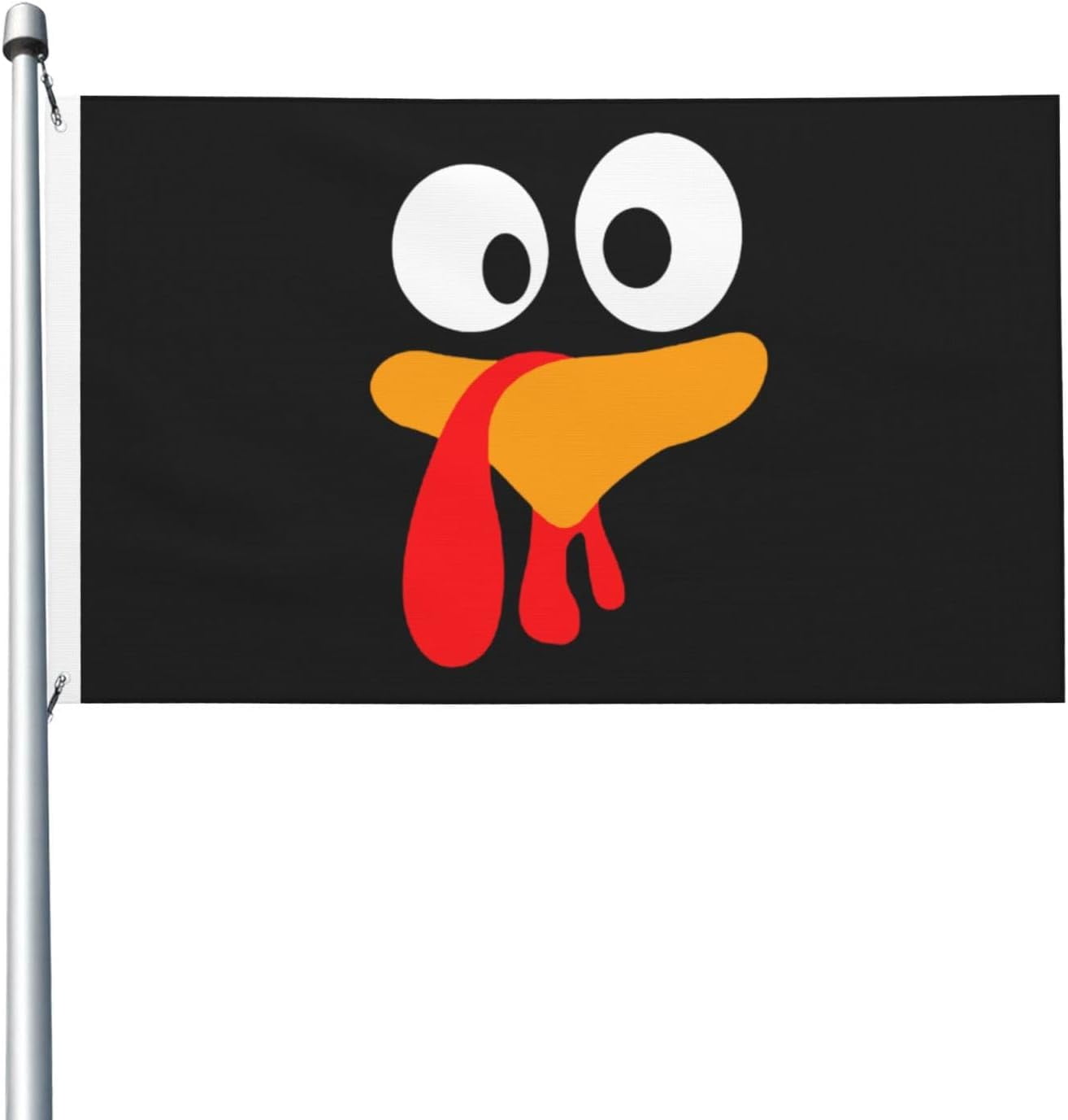 Funny Thanksgiving Turkey 3x5 Double Sided Flag Fade Resistant Banner ...