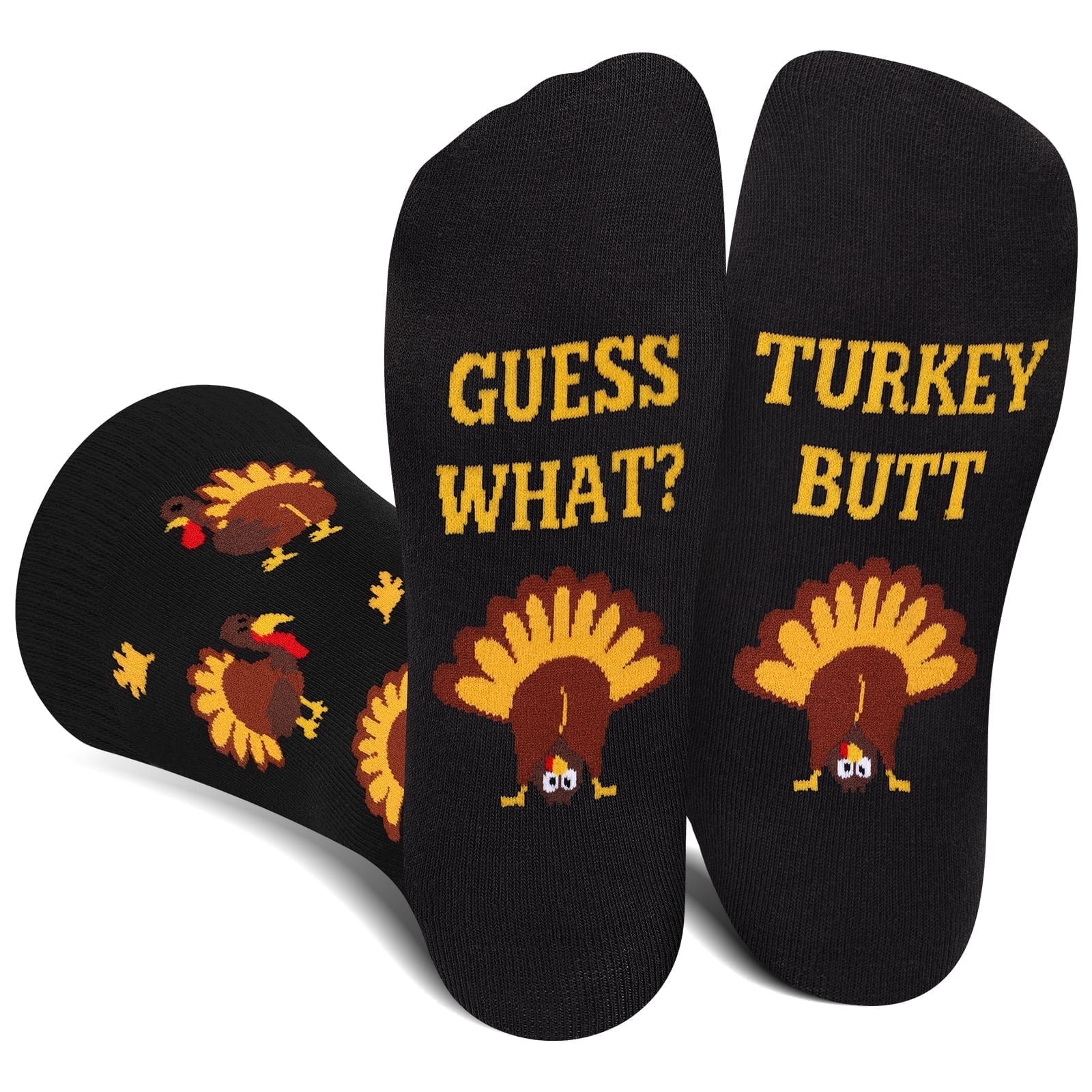 Funny Thanksgiving Socks -GUESS WHAT? TURKEY BUTT Novlety Crazy Cool ...
