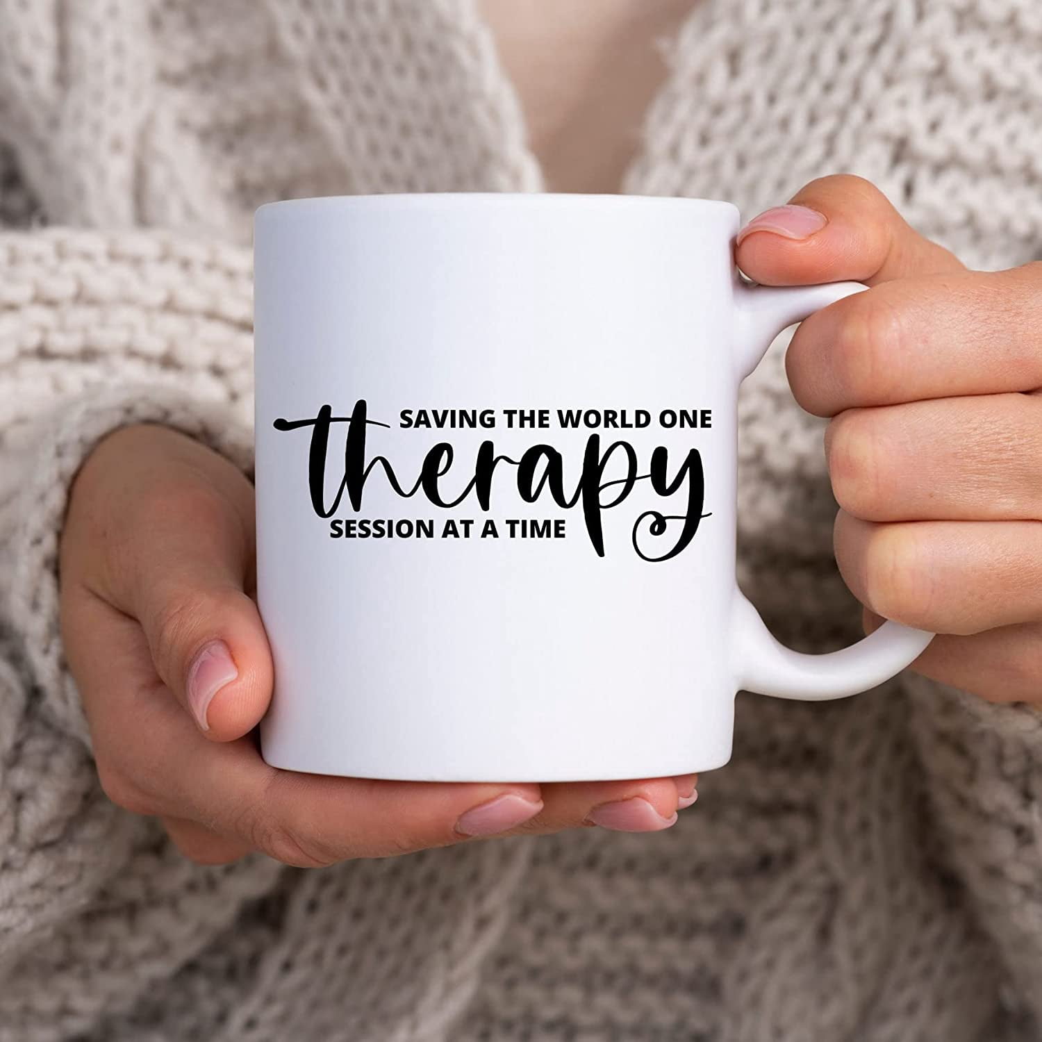 Funny Therapist Coffee Mug, saving the World One Therapy Mug Therapist ...