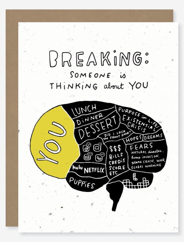 Funny Thinking of You Card – “Breaking: Someone is Thinking About You ...