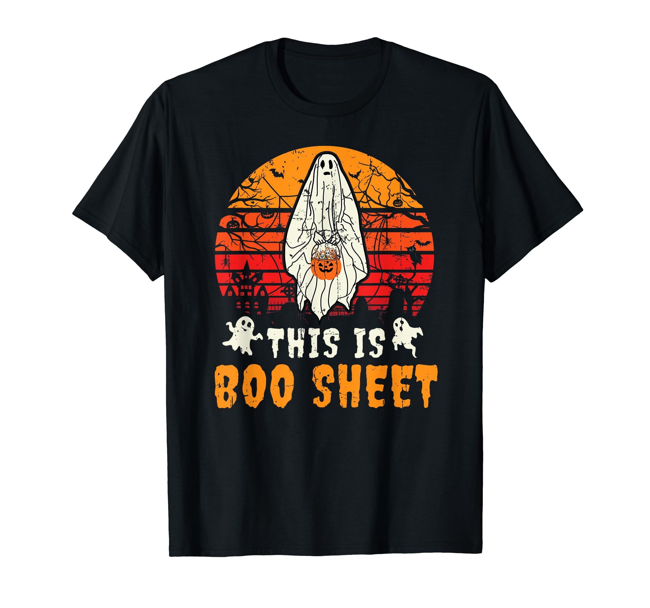 Funny This Is Boo Sheet Spooky Ghost Halloween Pun Costume T-Shirt ...
