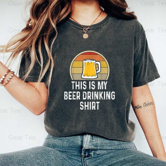 Funny, This Is My Beer Drinking Shirt, Gift, Retro, Beer, Alcohol ...
