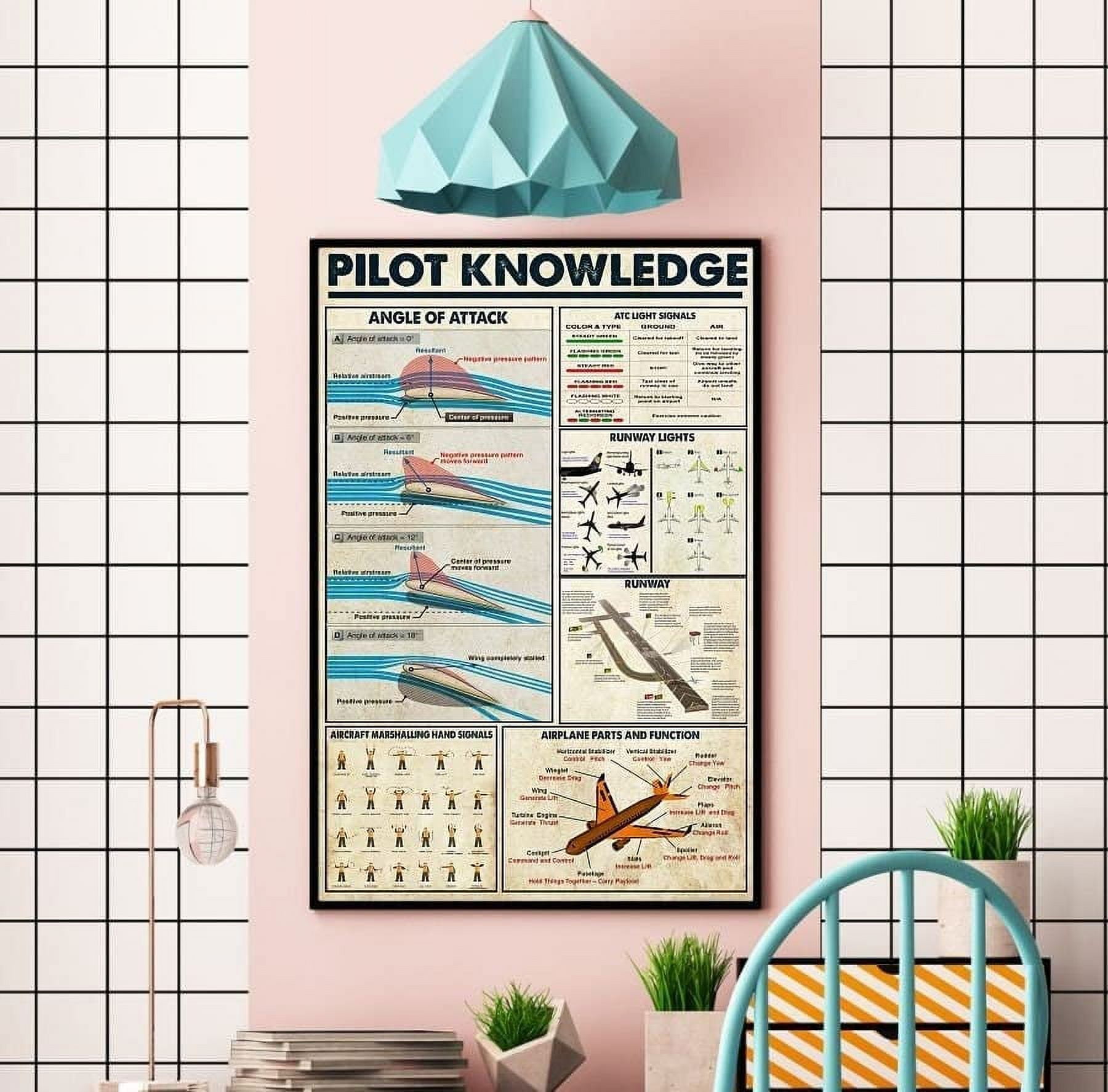 Funny Tin Bar Signs Metal Poster Plaque Pilot Knowledge Vintage Pilot ...