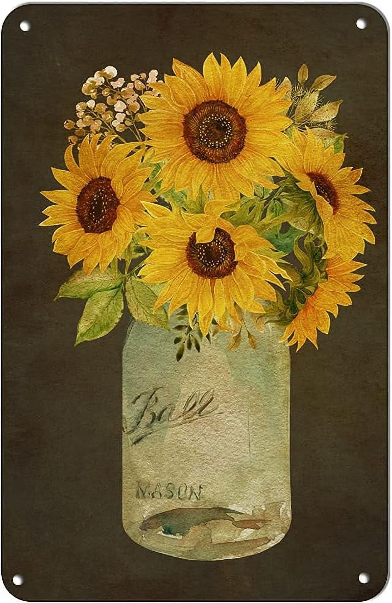 Funny Tin Sign Flower Funny Metal Sign Summer Wall Decor Farmhouse ...