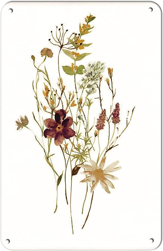 Funny Tin Sign Wildlife Flower Funny Metal Sign Summer Wall Decor ...