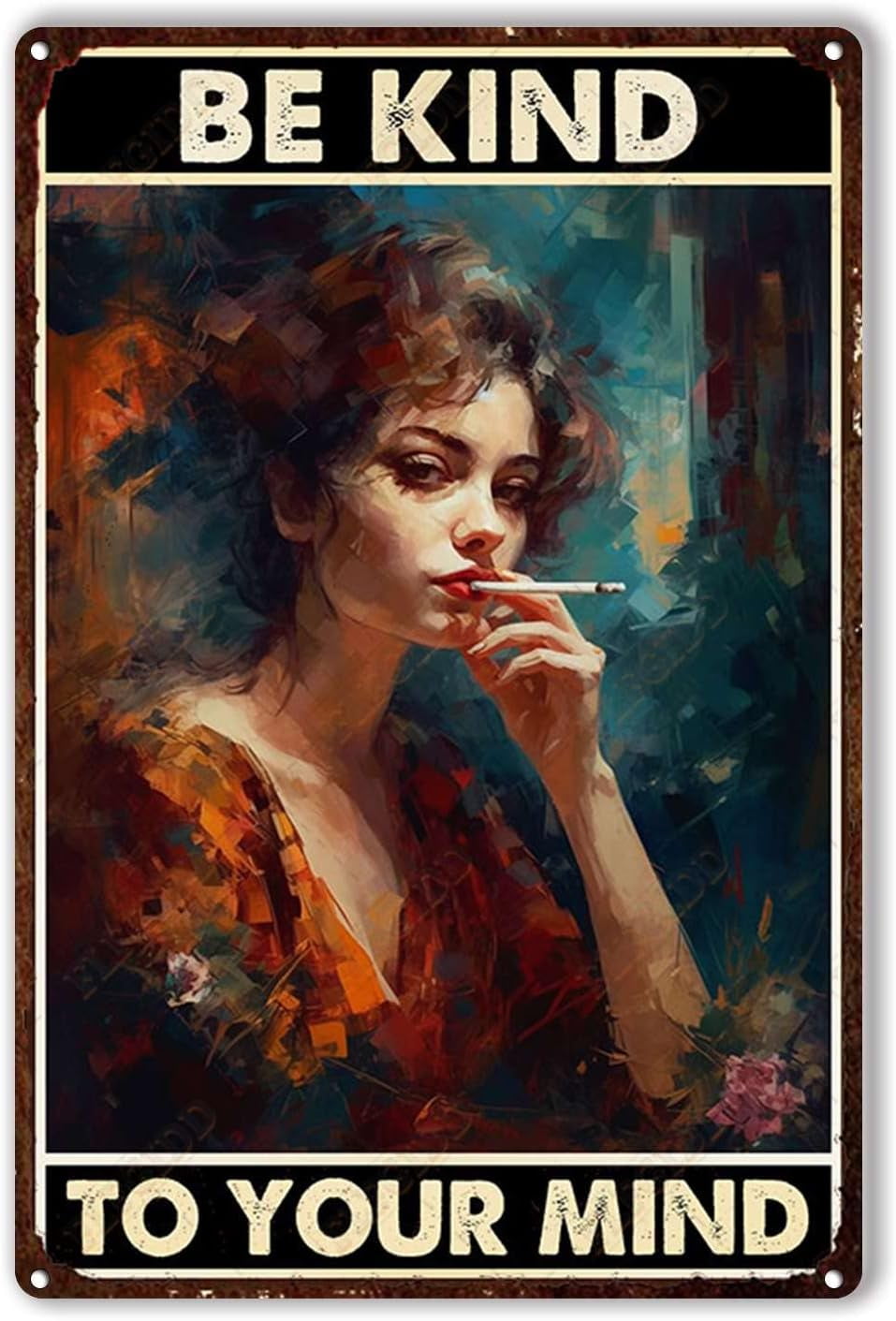 Funny Tin Signs Bar Decorations Art Be Kind to Your Mind Wall Art Decor ...