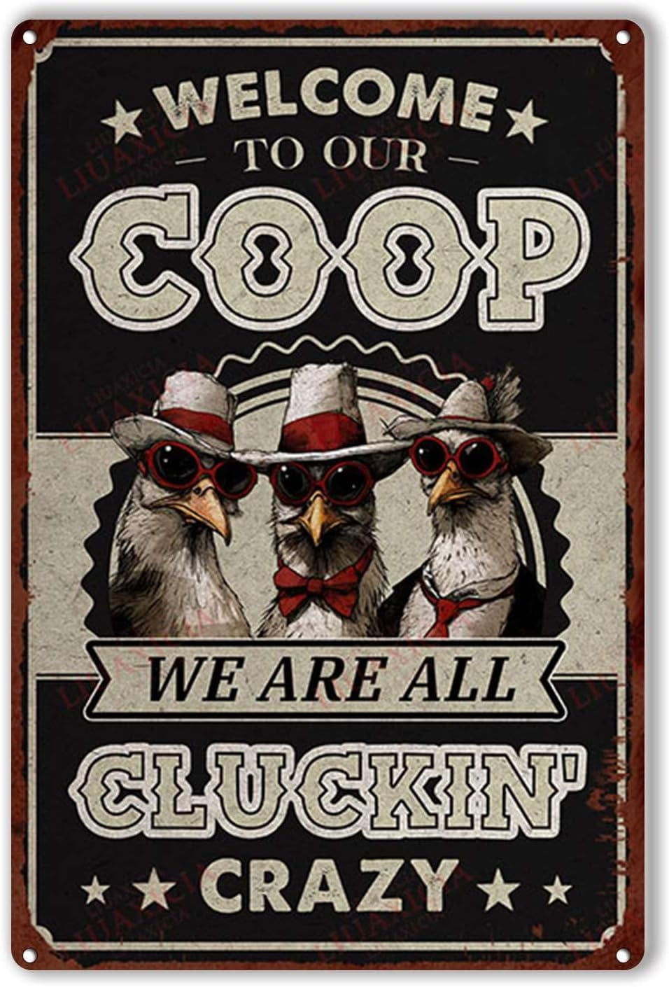 Funny Tin Signs Chicken Coop Accessories Chicken Signs Funny Farm Yard ...